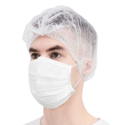 China Hubei Haixin Non Woven Double Nasal Stripe Masks 3Ply White Face Mask Customized Logo Surgical Disposable Facemask Wholesale for sale