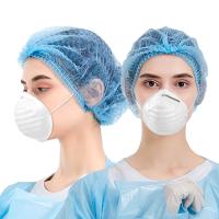 China Hubei Haixin Disposable Blue Cup Shape Dust Mask Wholesale Household PPE White Earloop  Tie-on Factory Direct Sales for sale