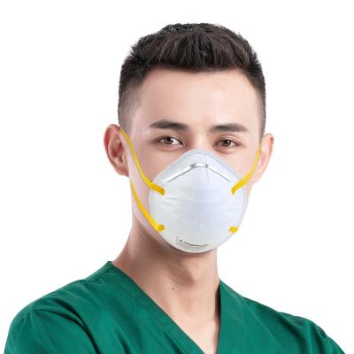 China Hubei Haixin N95 Respirator Disposable White Medical Mask with Valve Breathable Duck Bill V Shape Round Earloop Face Masks for sale