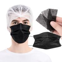China Wholesale Level 3 Disposable Medical Masks Hospital PPE Headwear Epidemic Response Influenza Black Face Mask Maker Haixin Health for sale