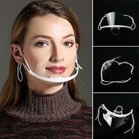 China Hubei Haixin Clear Transparent Face Anti-Fog Sanitation Mask with Plastic Visor Mouth Shield Hygiene Food Mask for sale