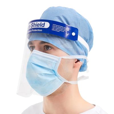 China Hubei Haixin Transparent Face Shield Anti-fog Medical Eye Masks High Visibility Individually Packed Facemask Wholesale for sale