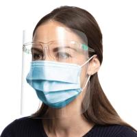 China Haixin Full Coverage Anti-Fog Face Shield Clear Plastic with Glass Frame One Size Fits Most Medical Goggles for Glass Wearers for sale
