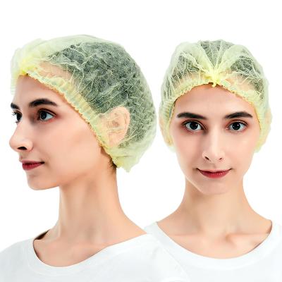 China Hubei Haixin Softness Nonwoven Cap in Double Elastic Nurse Caps Flexible Cheap Price Machine Made Round Hat Factory Direct Sales for sale