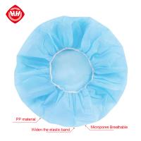 China Hubei Haixin Breathable SMS Bouffant Surgical Caps Eco Friendly Dust Free Food Hat PP Nonwoven Disposable Round Cap Wholesale for sale