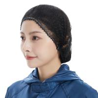 China Black Disposable Non-woven Hat Catering Kitchen Food Hygiene Work Hair Net Dustproof Head Cover Mob Cap Strip Bouffant Cover PP for sale