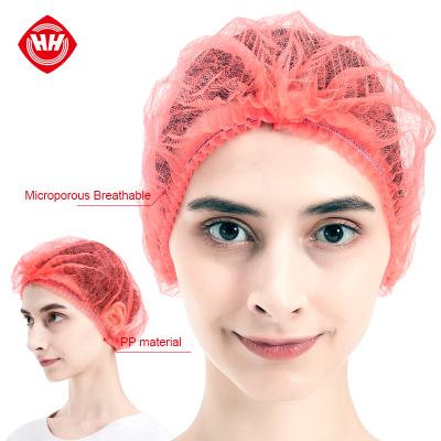 China Direct Factory Sale of Eco-Friendly Disposable PP Nonwoven Material Medical Cap & Shoe Cover Wholesale Round Doctor Cap Mob Cap for sale
