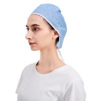 China OEM Handmade Nonwoven Doctor Cap for Men and Women Hot Selling Surgical Protective Hospital Medical Cap with Ties for sale