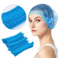 China Hubei Haixin Disposable Medical Non Woven Strip Caps Bouffant Head Cover Dust-proof Hair-proof  PP Food Cap Factory Wholesale for sale