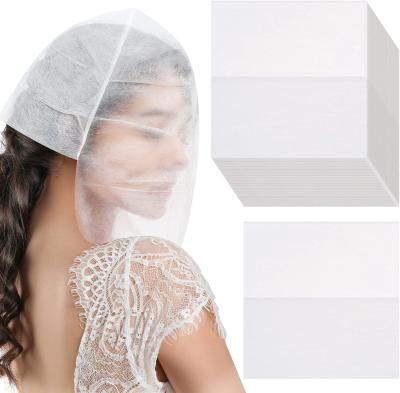 China Hubei Haixin Face Protector Hood Suppliers Disposable Cosmetic Mask Muslims Makeup Clothing Dress Face Mask  Women Wholesale for sale