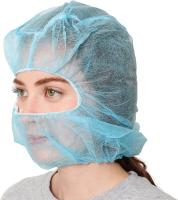 China Polypropylene Bouffant Hood Cap Disposable Catering Bonnets Full Face Hair Net Beard Cover Combo Disposable Hood Caps for sale