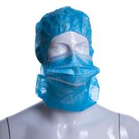 China Disposable Balaclava Hood With Face Mask Dustproof Space Cap PP Astro Hood Bouffant Cap Hair Net Head Cover Spray Hats for sale