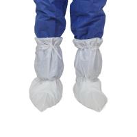 China Waterproof Non Woven White Anti slip Boot Cover Surgical Boot Cover with Strap Safety Shoe Cover Disposable for sale