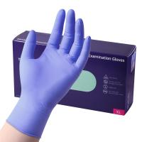 China Haixin Health Examination Glove Nitrile PE Finger Hand Gloves Powdered Surgical Medical Hand Exam for sale