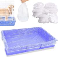 China Disposable Small Animal Cage Liners Clear Plastic Tray Liner Leak Proof Litter Pan Bags Pet Toilet Film Cover for Rabbit Bunny for sale