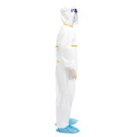 China Yellow Label Disposable Protective Suit with CE Certification and Elastic Cuff for Medical and Industrial Use for sale