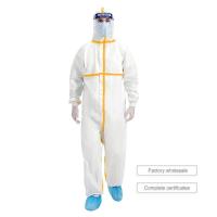 China Yellow Label Disposable Protective Suit with CE Certification and Elastic Cuff for Medical and Industrial Use for sale