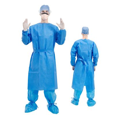 China 50gsm Disposable Surgical Gown with SMS Material and AAMI Level 1/2/3/4 Protection for sale