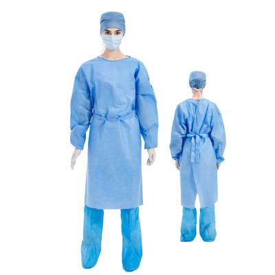 China AAMI PB70 Level 3 Surgical Gown with Reinforced Critical Zones and Premium SMS Fabric for High Protection for sale