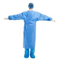 China Fluid Resistant AAMI Level 4 Non-Woven Disposable Surgical Gown for Hospital Use for sale
