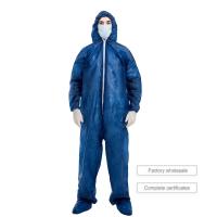 China 37g PP Dark Blue Disposable Protective Coverall with ISO 13485 Certification for Industrial Safety for sale