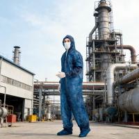 China 37g PP Dark Blue Disposable Protective Coverall with ISO 13485 Certification for Industrial Safety for sale