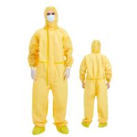 China 180g/m² Heavy-Duty Chemical Protective Suit with Taped Seam and Type 3-6 Certification for Industrial Safety for sale