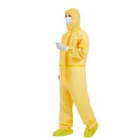 China Disposable Chemical Protective Suit with Double Closure, Chemical Resistant Material, and High-Visibility Yellow for Industrial Safety for sale