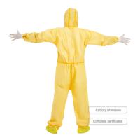 China Disposable Chemical Protective Suit with Double Closure, Chemical Resistant Material, and High-Visibility Yellow for Industrial Safety for sale