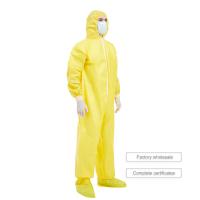China Type 3/4/5/6 Certified Chemical Protective Coverall with Integrated Shoe Covers and Microporous Material for sale