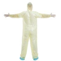 China 45g PP+PE Disposable Protective Coverall - CE-certified with Elastic Cuffs and Ankles for Industrial Hygiene for sale