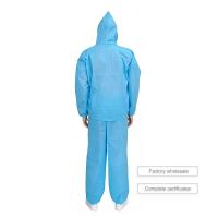 China Professional Two-Piece Microporous Disposable Protective Suit with Elastic Cuff and Type 4/5/6B Certification for sale