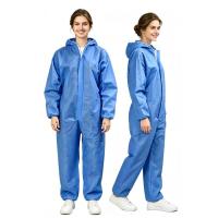 China Industrial-Grade SMS Polypropylene Disposable Chemical Coveralls - 3-Layer Non-Woven Fabric, CE Type 5/6 Certified with Breathable Elastic Fit for sale