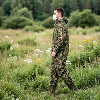 China Professional-Grade Disposable Coverall with Elasticated Hood and Jungle/Desert Camouflage Meeting Type 4/5/6B Standard for sale