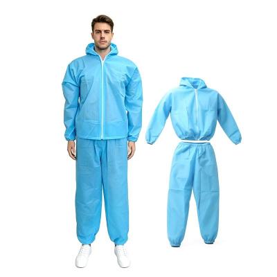 China Professional Two-Piece Microporous Disposable Protective Suit with Elastic Cuff and Type 4/5/6B Certification for sale