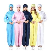 China Corrosion Resistant ESD Overalls with Breathable Anti Static Workwear for High Visibility in Cleanroom Environments for sale