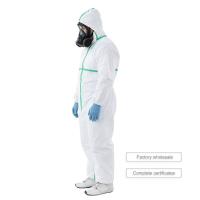 China Industrial Anti-Acid & Alkali Adhesive Taped Hazmat Suit with Type 3/4/5/6 Protection for Chemical Safety for sale