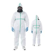 China Industrial Anti-Acid & Alkali Adhesive Taped Hazmat Suit with Type 3/4/5/6 Protection for Chemical Safety for sale