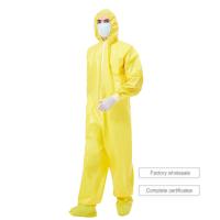 China Type 3 Chemical Protective Suit with Integrated Hood & Shoe Covers CE Certified for Liquid-tight Protection for sale