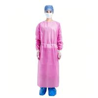 China 48g Semi-Coated PP+PE Disposable Isolation Gown with Fluid Protection and ISO Certified Manufacturer for sale