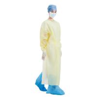 China 48g Semi-Coated PP+PE Disposable Isolation Gown with Fluid Protection and ISO Certified Manufacturer for sale