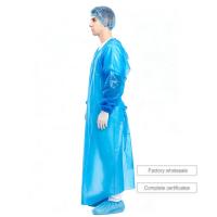 China 80g Heavy-Duty CPE Isolation Gown with Elastic Cuffs and CE Certification for Maximum Fluid Protection for sale
