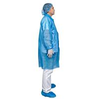China CE Certification Disposable Lab Coat with AAMI Level 1 Protection and Elastic Cuffs for Secure Fit for sale