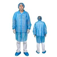 China CE Certification Disposable Lab Coat with AAMI Level 1 Protection and Elastic Cuffs for Secure Fit for sale