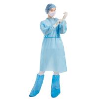 China Fluid Resistant AAMI Level 2/3 Disposable PP PE Isolation Gown with Breathable Fabric for Healthcare & Industrial Use for sale