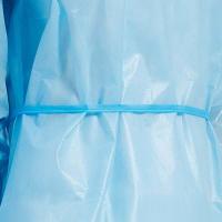 China Fluid Resistant AAMI Level 2/3 Disposable PP PE Isolation Gown with Breathable Fabric for Healthcare & Industrial Use for sale