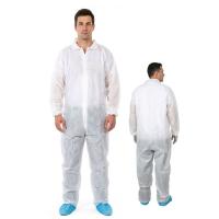China Hoodless Disposable Protective Coverall with Stand Collar - Non-woven Fabric, CE Certification, Type 5/6 Protection for sale
