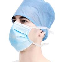 China 3-ply Non-woven Tie-on Surgical Face Mask EN14683 Type IIR & ASTM F2100 Compliant with Customizable Size for sale