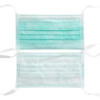 China 3-ply Non-woven Tie-on Surgical Face Mask EN14683 Type IIR & ASTM F2100 Compliant with Customizable Size for sale