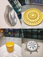 China Hybrid Epoxy Polyester Powder Coating Aluminium Gold Silver Champagne 20μm for sale